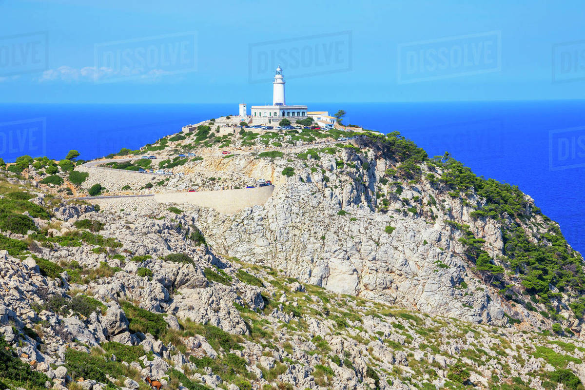 Lighthouse at Cap de Formentor, Mallorca (Majorca), Balearic Islands ...