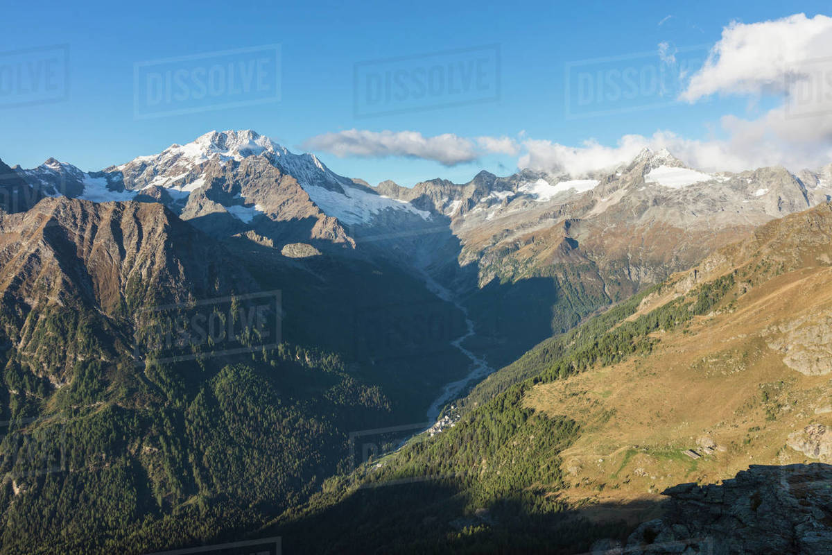 Monte Disgrazia seen from Valle di Chiareggio, Malenco Valley, province ...
