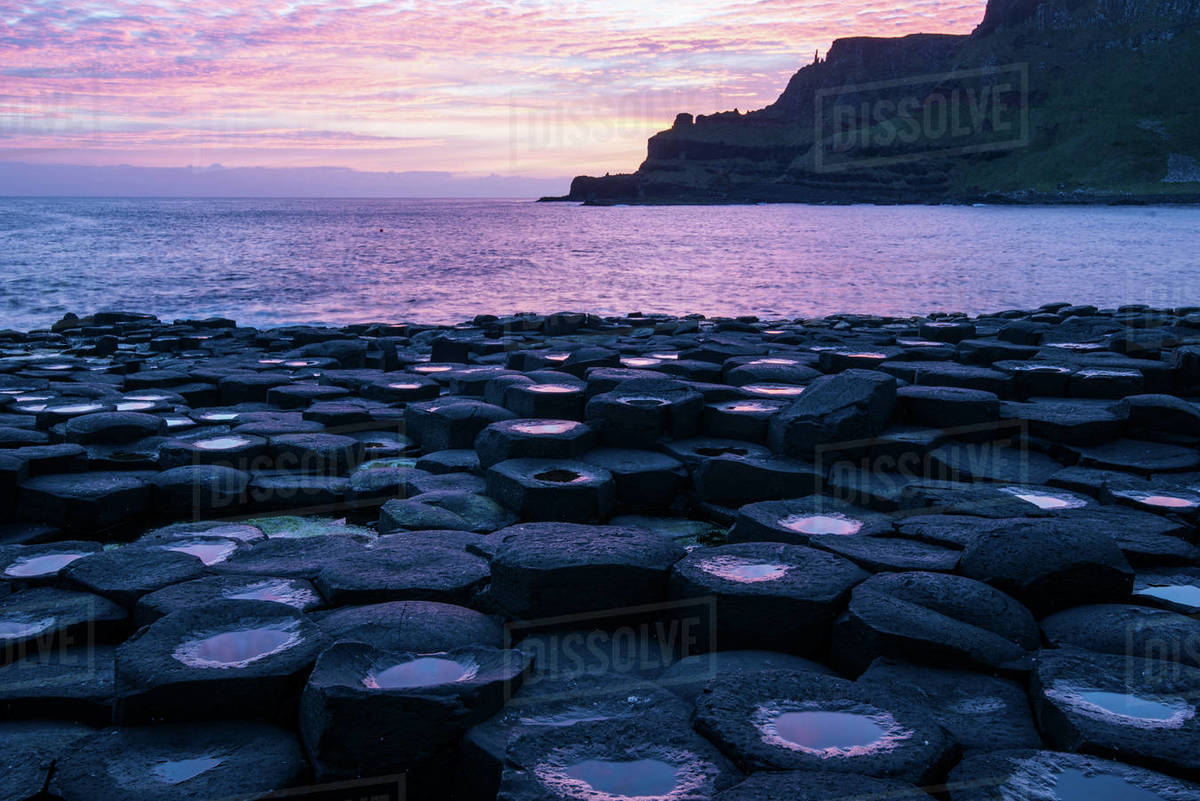 Basalt columns at the Giant's Causeway, UNESCO World Heritage Site ...