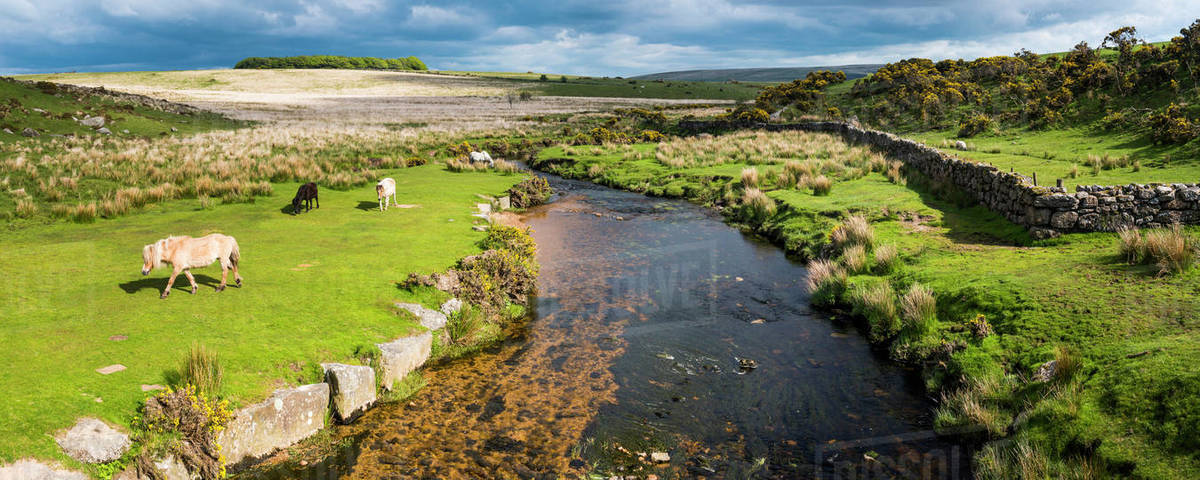 Dartmoor landscape, Devon, England, United Kingdom, Europe - Stock ...