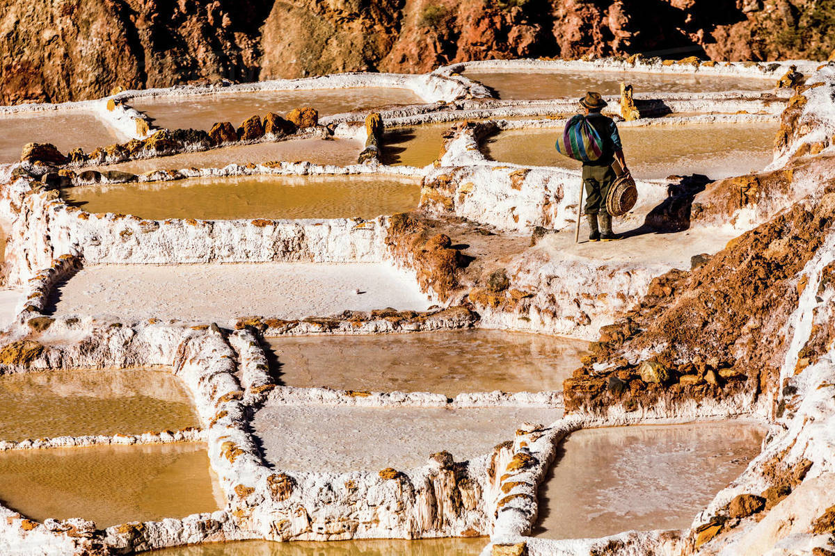 Salt terraces in the Sacred Valley where people are still mining and ...