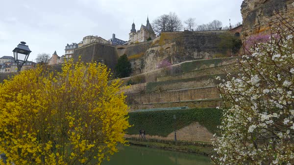 Bock Casemates, seen from Alzette Valley, Grund, Luxembourg City, Grand ...