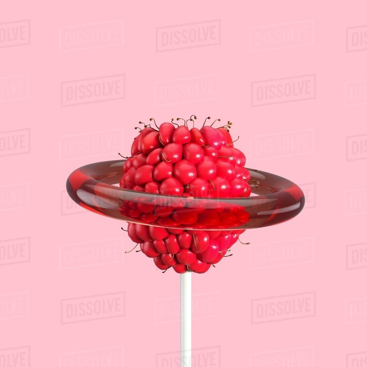 Mulberry Fruit Candy Concept idea on pink color background. Minimal ...