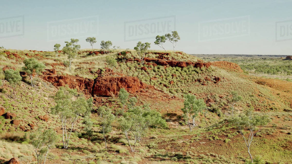 morning shot of ngumban cliff lookout in the pilbara region of western ...