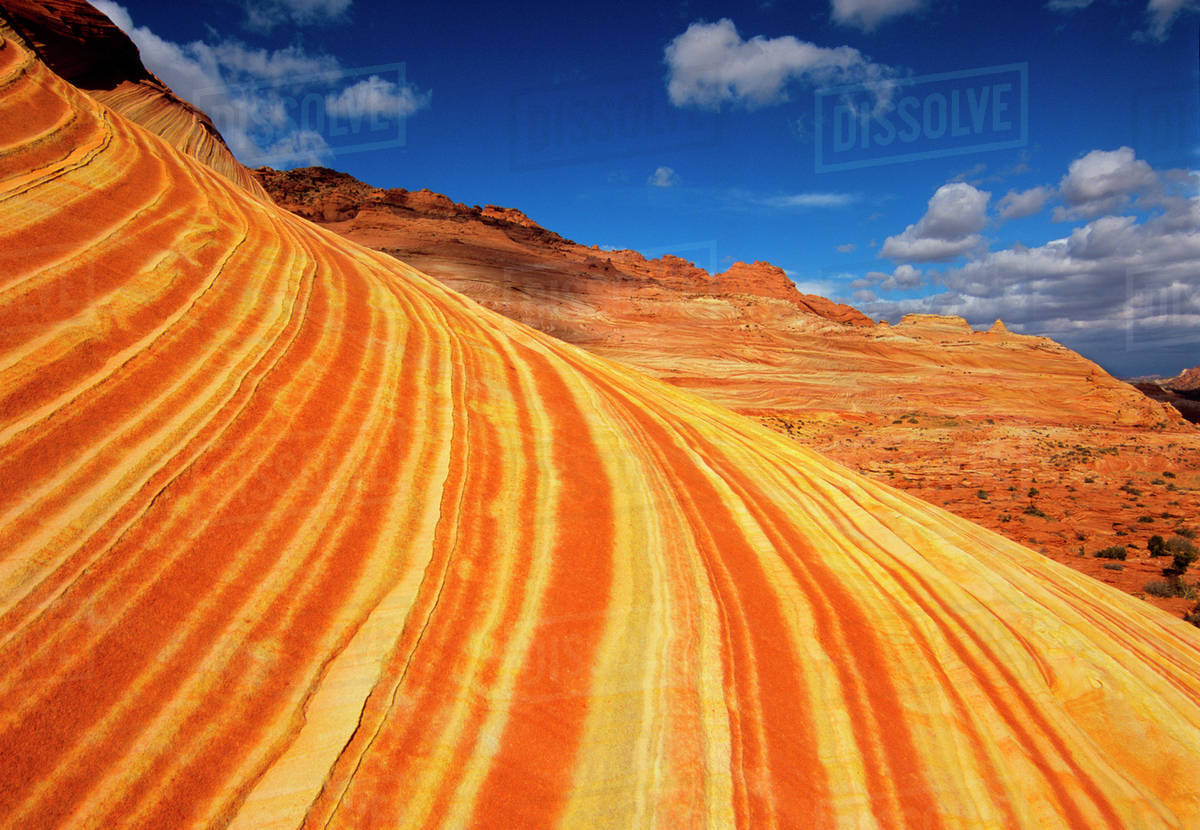 Striated rock formations abound in the Paria Canyon-Vermilion Cliffs ...