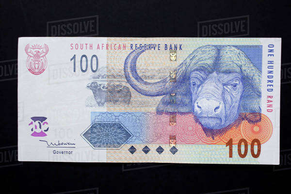 Close-up of South African rand paper money, South Africa. - Royalty ...