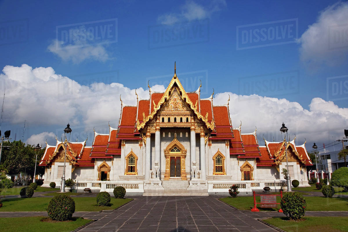 Ubosot Hall or Bot, Wat Benchamabophit, Bangkok, Thailand. - Royalty ...