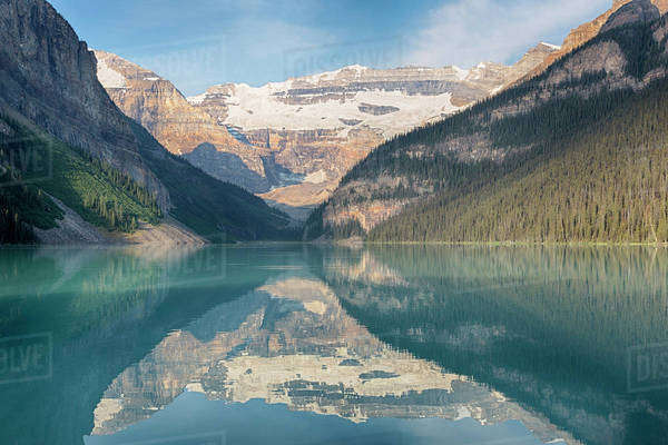 Canada, Banff National Park, Lake Louise, with Mount Victoria and ...
