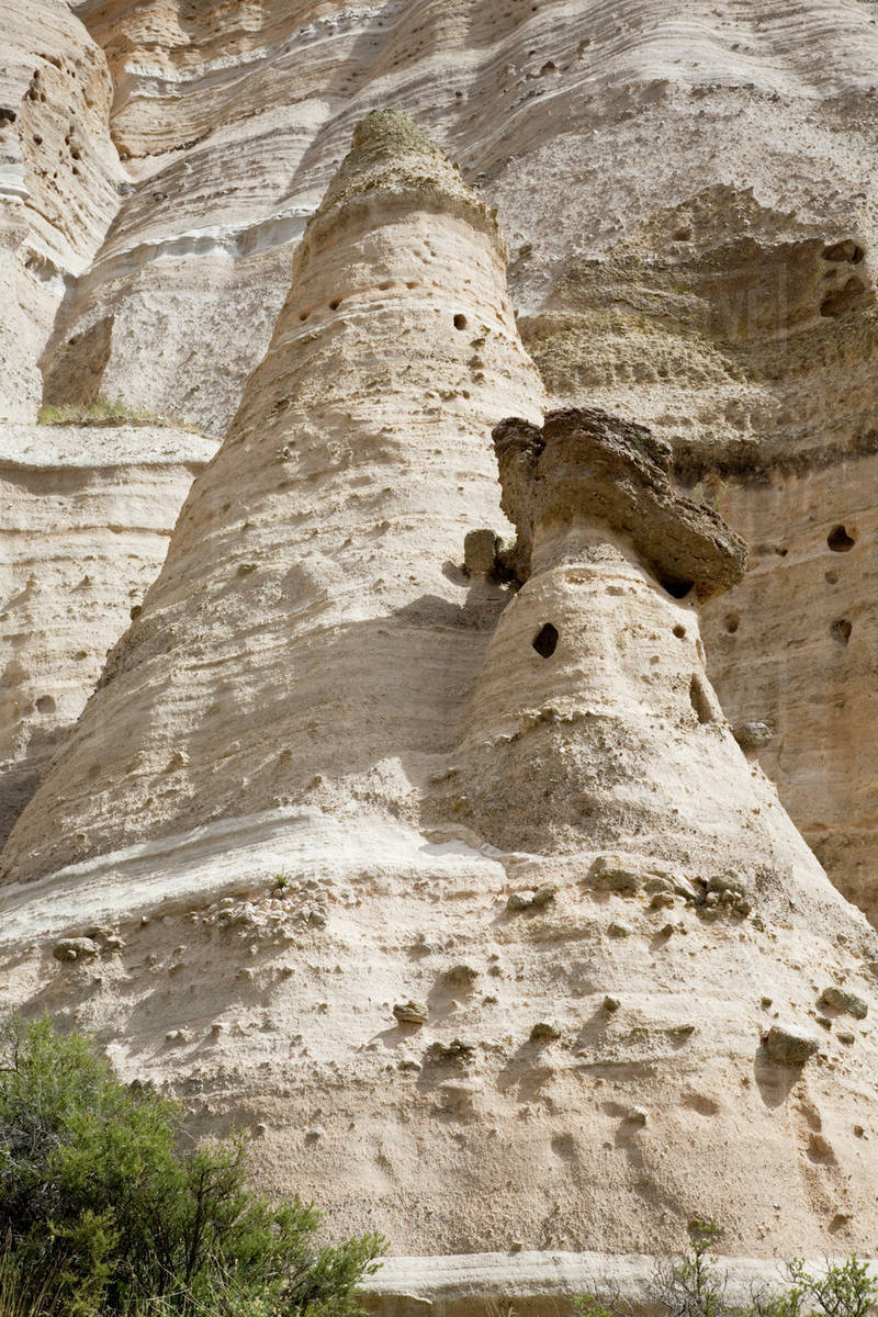 NM, New Mexico, Kasha-Katuwe Tent Rocks National Monument, cone shaped ...