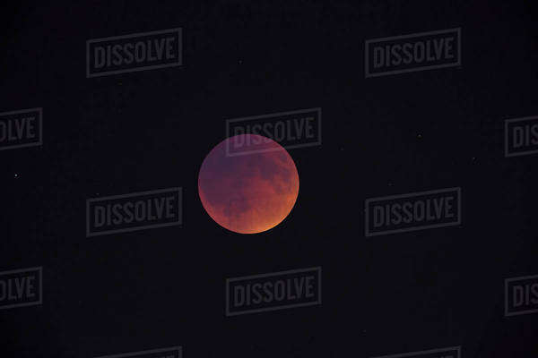 USA, Washington State, Seattle, Lunar Eclipse, total lunar eclipse ...