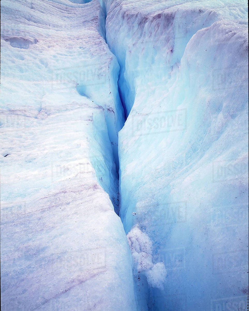 Canada Columbia Ice Fields Crevasse in Glacier - Royalty-free Stock ...