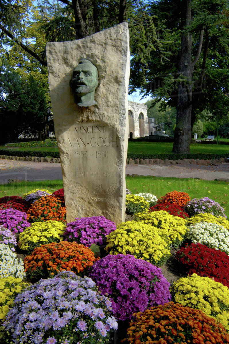 France, Arles, Provence, Vincent Van Gogh statue - Royalty-free Stock ...