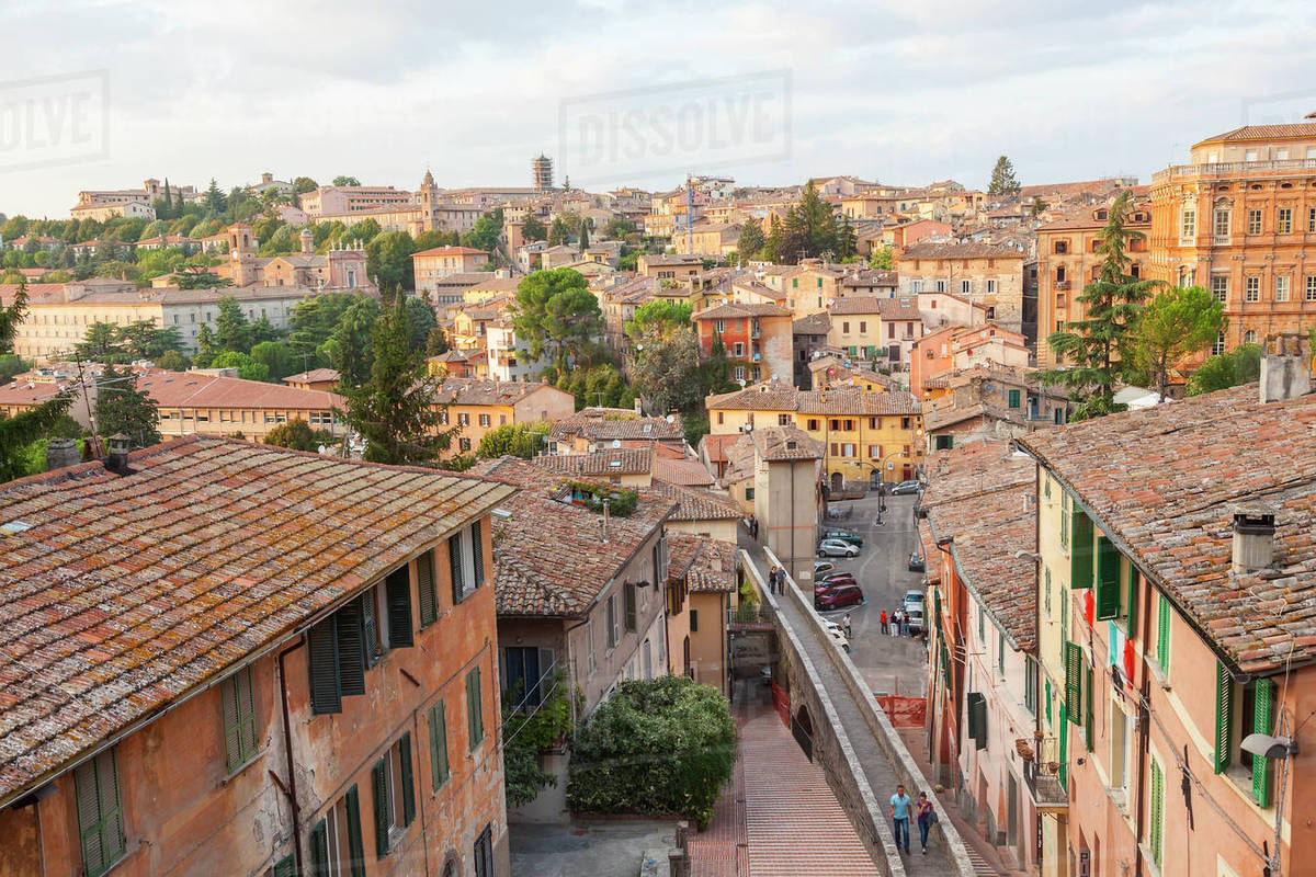 Cityscape of Perugia, Umbria, Italy - Royalty-free Stock Photo | Dissolve