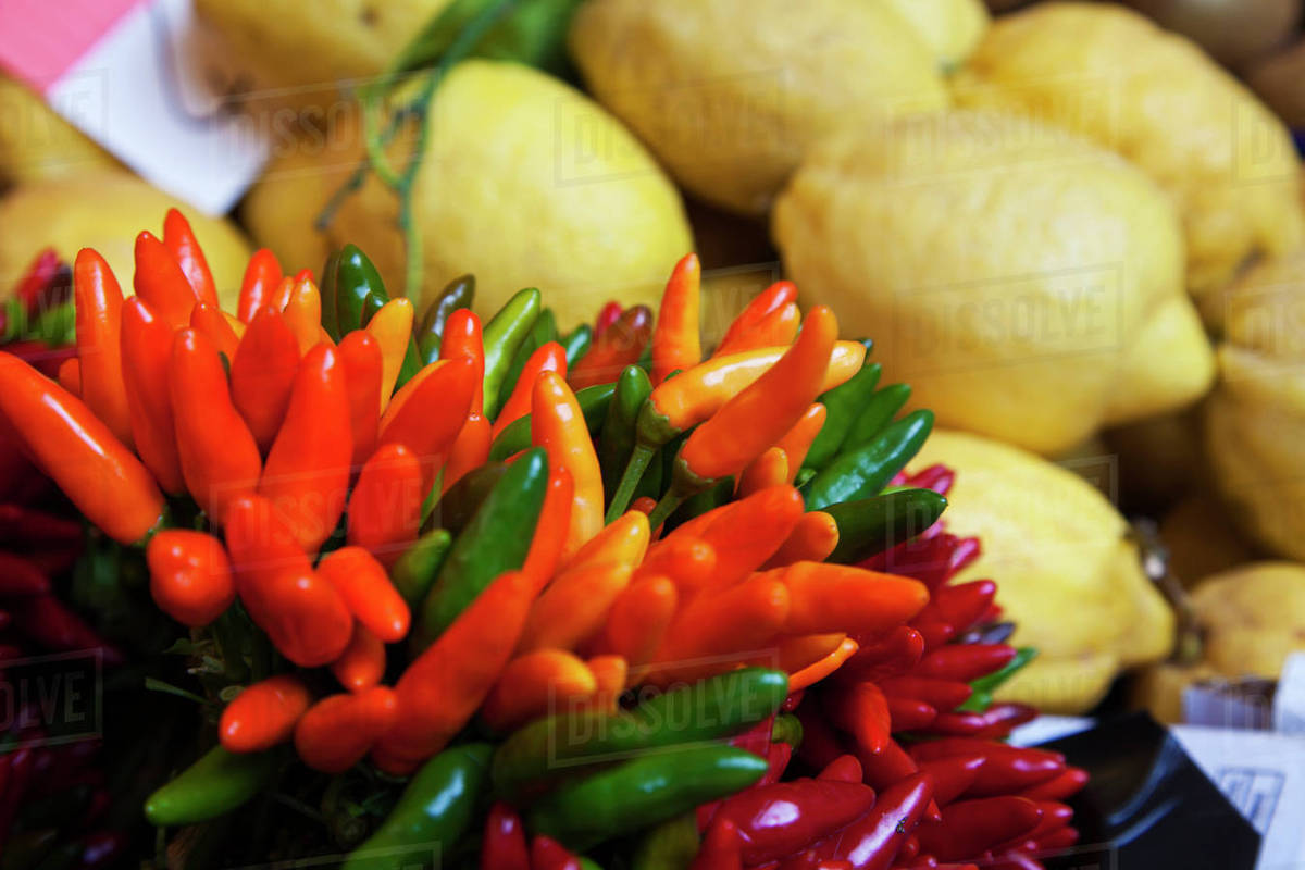 Fruit and Vegetables set out for sale at the Market. - Royalty-free ...