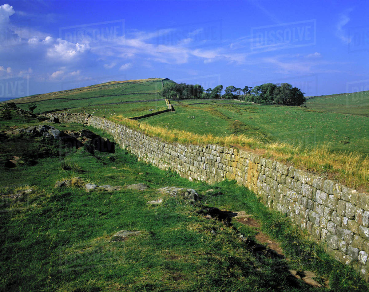 Europe, England, Hadrian's Wall. The stones of Hadrian's Wall, a World ...