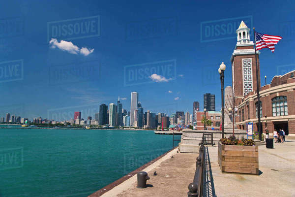 A view of Chicago skyline from Navy Pier. - Royalty-free Stock Photo ...