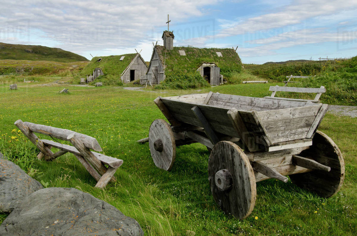 Canada, Newfoundland, L'Anse aux Meadows. Norstead Viking Village ...