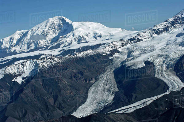 Towering Wrangell Mountains in Wrangell-St. Elias National Park, Alaska ...