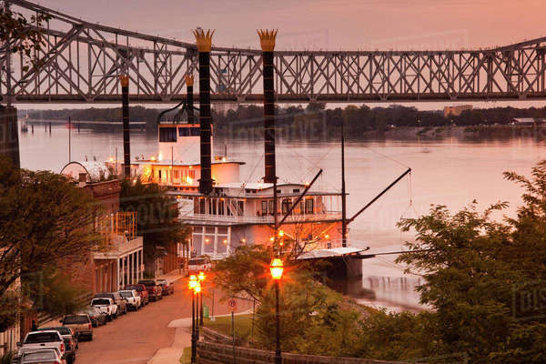 USA, Mississippi, Natchez. Natchez Under the Hill, former red-light ...