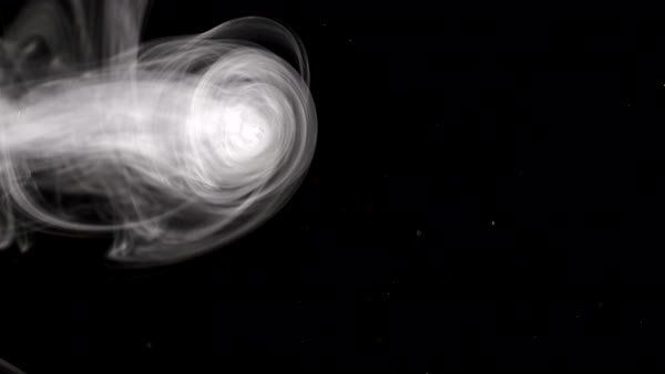 The smoke floating on a black background. slow motion - 4K Royalty-free ...