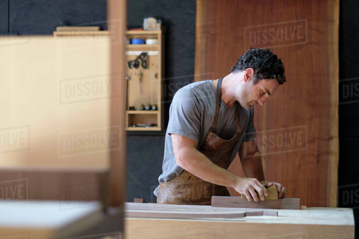 Carpenter at his workshop - Royalty-free Stock Photo | Dissolve