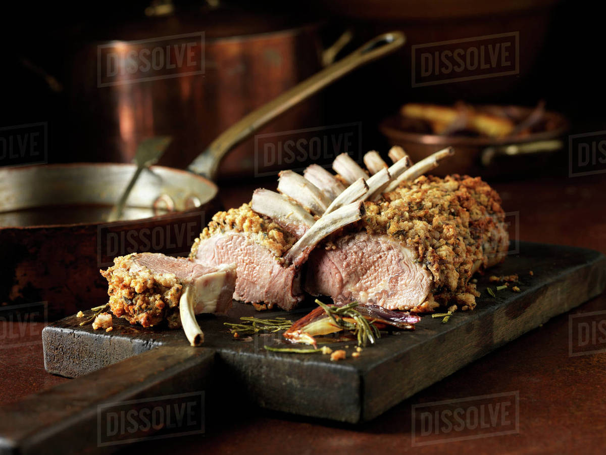 Carved rack of lamb and cutlets - Royalty-free Stock Photo | Dissolve