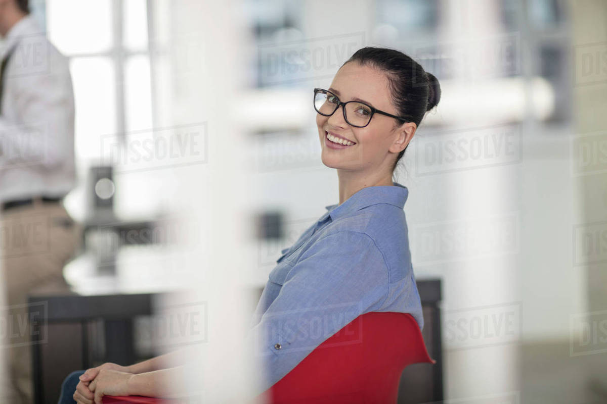 Portrait of young female office worker - Royalty-free Stock Photo ...