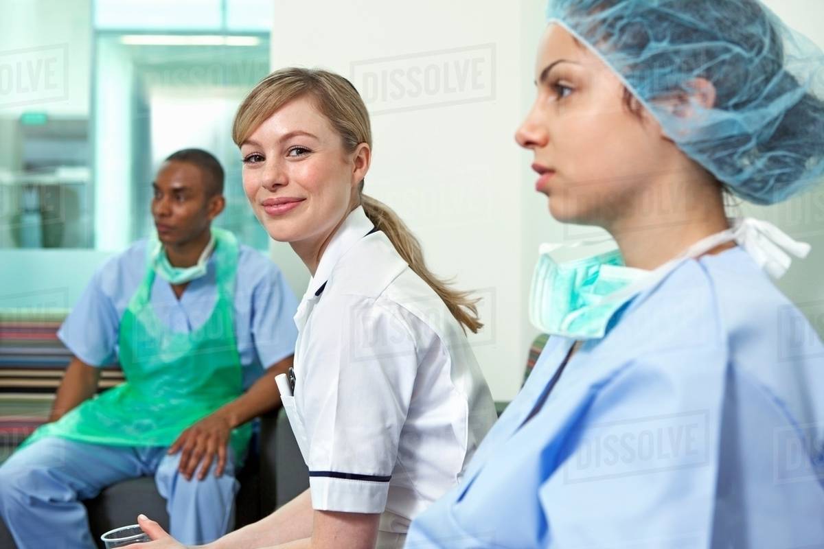 Medical staff in hospital staff room - Royalty-free Stock Photo | Dissolve
