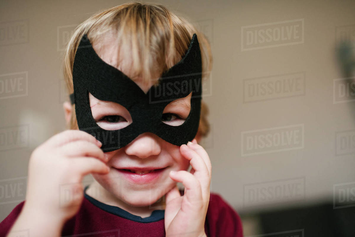 Boy in costume mask - Royalty-free Stock Photo | Dissolve