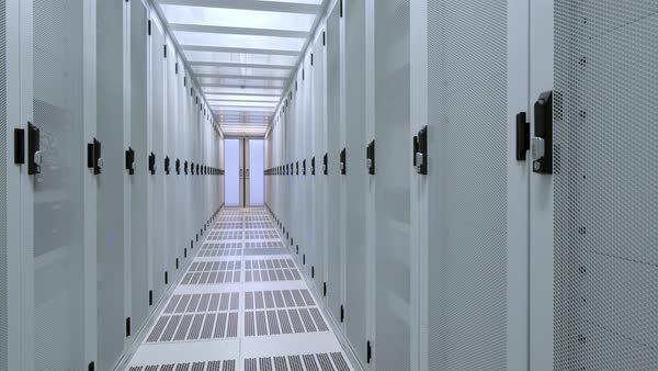 Corridor in data center in Amsterdam, Noord-Holland, Netherlands ...