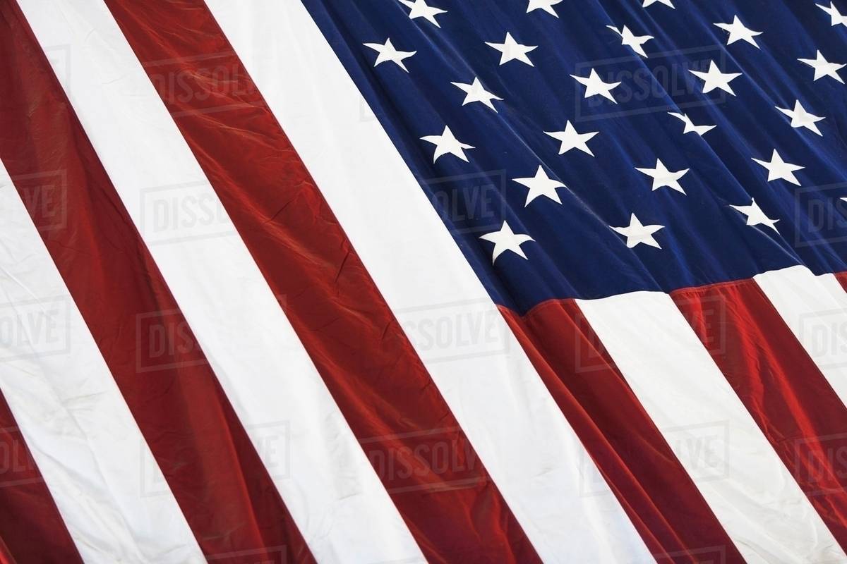 American flag, close up - Stock Photo - Dissolve