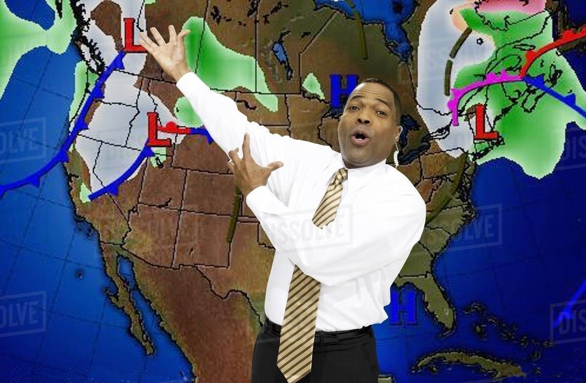 Weather presenter - Royalty-free Stock Photo | Dissolve