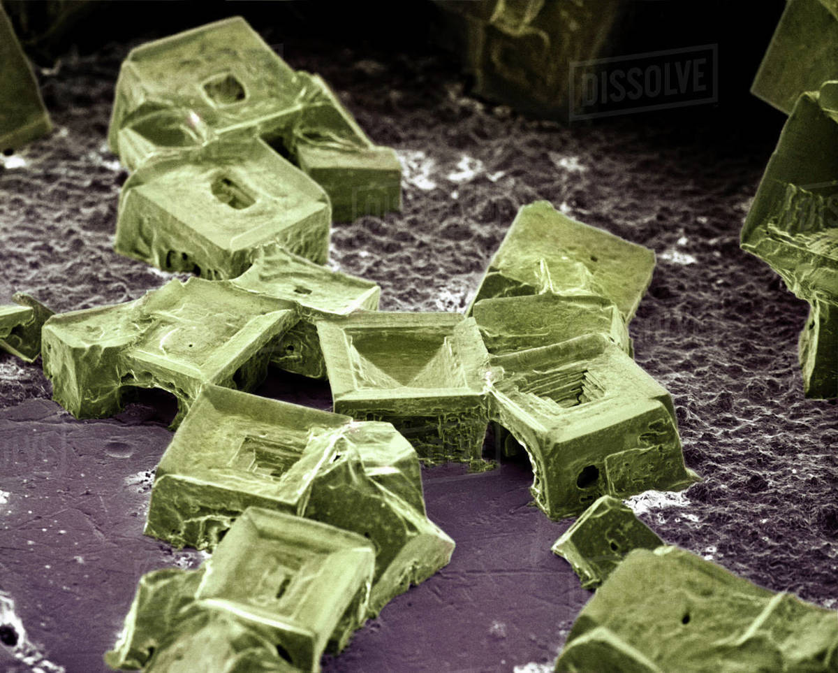 Microscopic view of salt crystals - Royalty-free Stock Photo | Dissolve