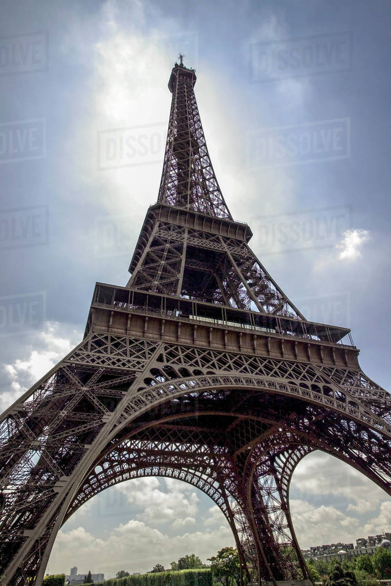 Low angle view of Eiffel Tower, Paris, France - Royalty-free Stock ...