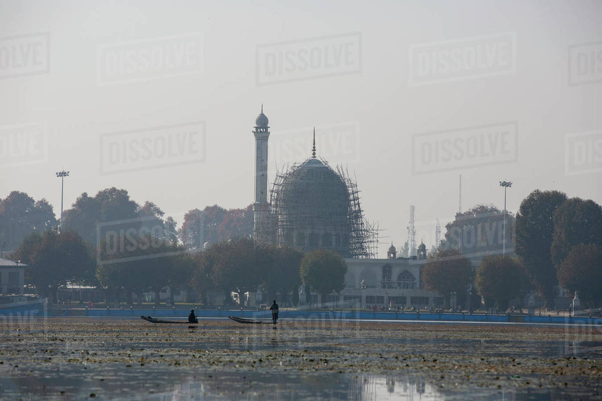 Hazratbal Shrine. Kashmir's holiest Muslim Shrine. Lake Dal, Srinagar ...
