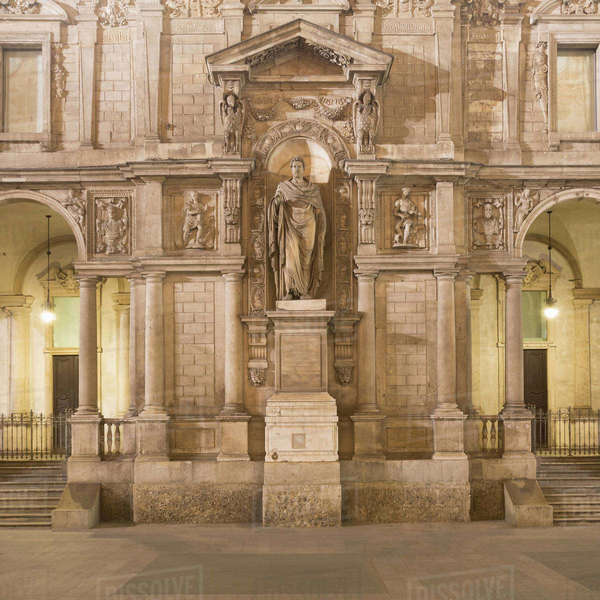 Statue of Saint Ambrose (Aurelius Ambrosius), Bishop of Milan in 374 AD ...