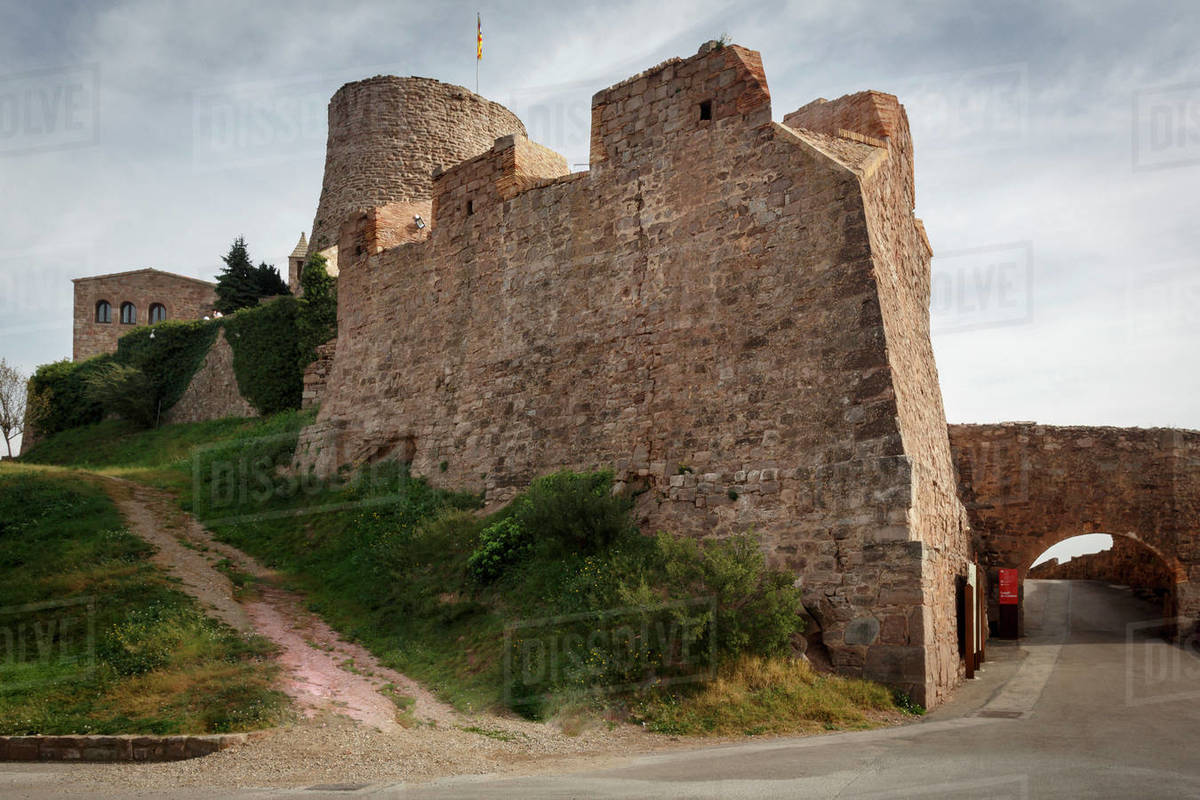 Exterior of Cardona castle, Barcelona, Catalonia, Spain - Stock Photo ...