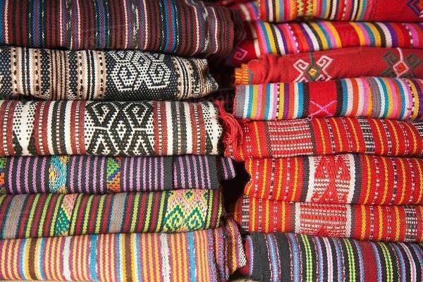 Traditional tais cloth in market in dili east timor - Royalty-free ...