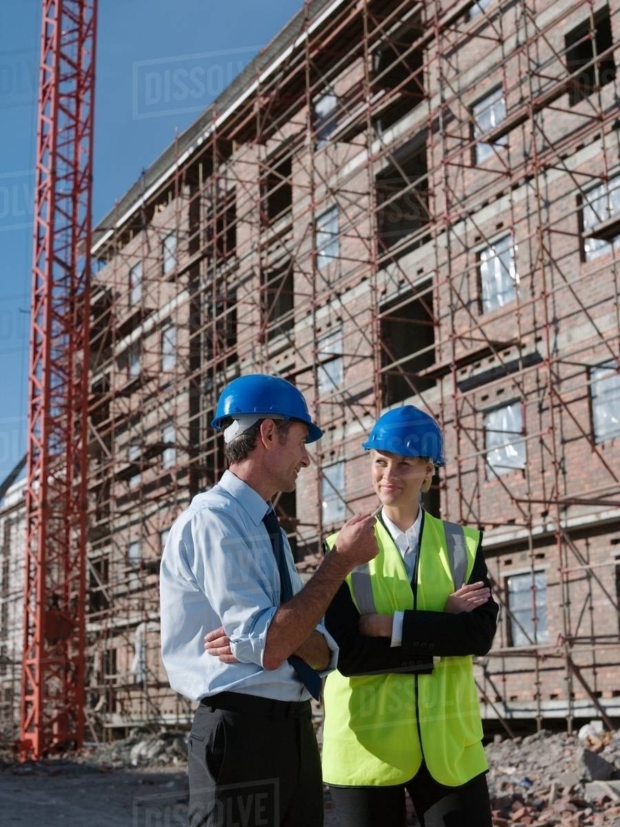 Engineers on building site - Stock Photo - Dissolve