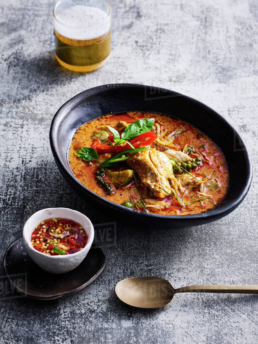 Gaeng Daeng Bpla - red curry fish - Royalty-free Stock Photo | Dissolve