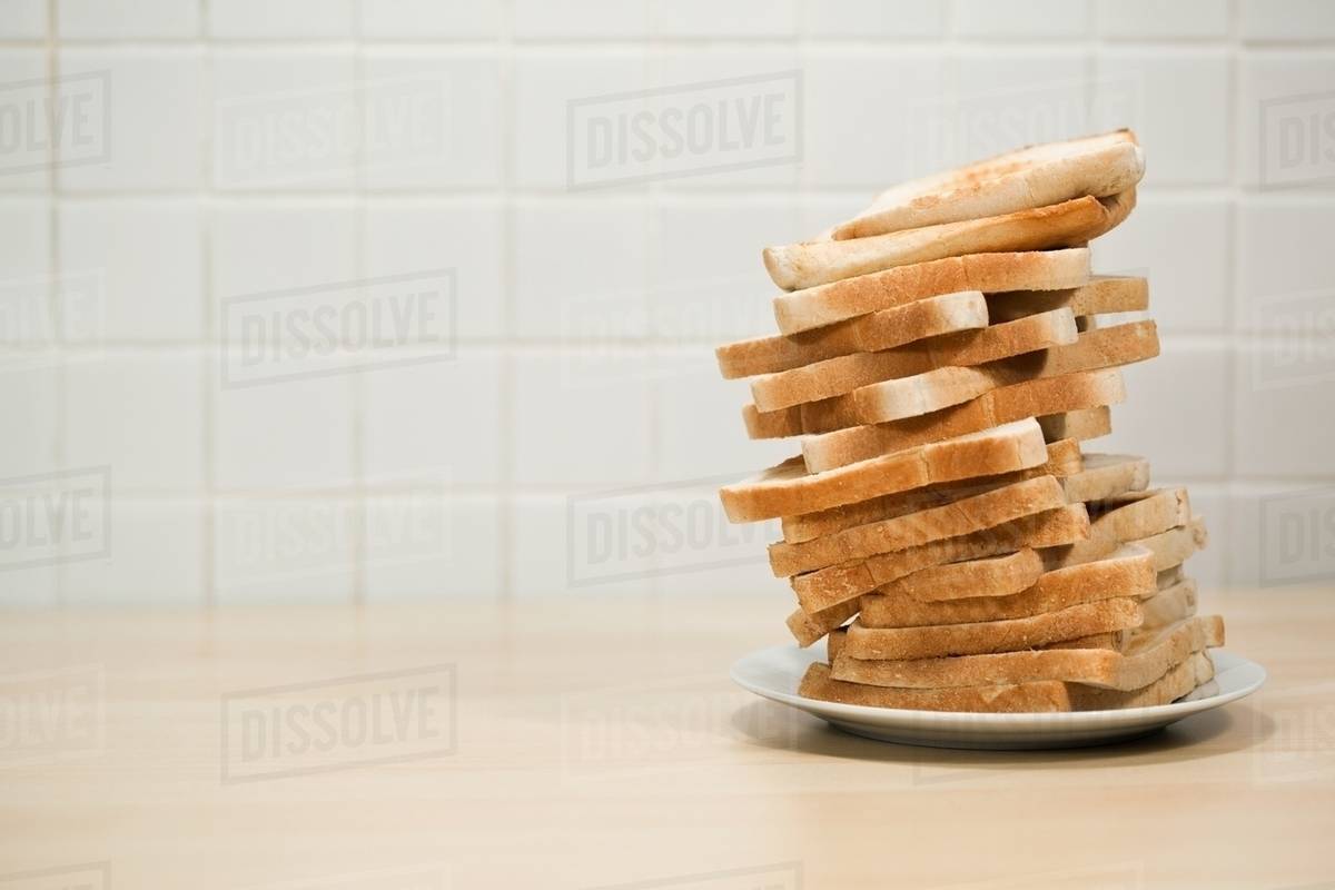 Stack of toast - Royalty-free Stock Photo | Dissolve