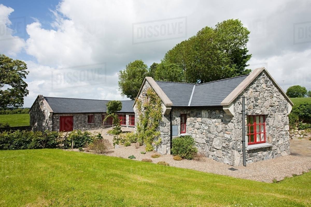 Exterior of rural Irish cottage - Royalty-free Stock Photo | Dissolve