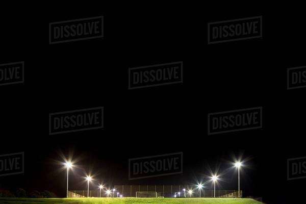 Soccer pitch at night - Royalty-free Stock Photo | Dissolve
