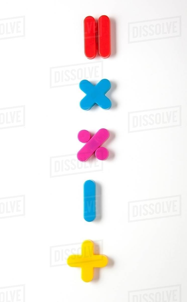 Mathematical symbol fridge magnets - Royalty-free Stock Photo | Dissolve