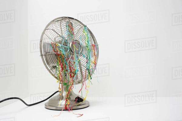 Electric fan with streamers - Royalty-free Stock Photo | Dissolve