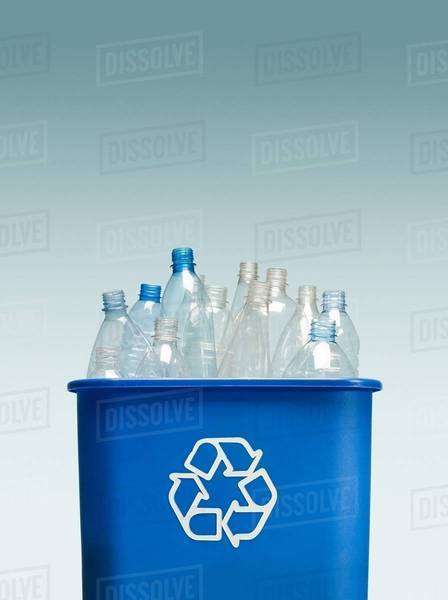Plastic bottles in a recycling bin - Royalty-free Stock Photo | Dissolve