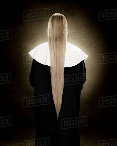 Rear view of a nun - Royalty-free Stock Photo | Dissolve