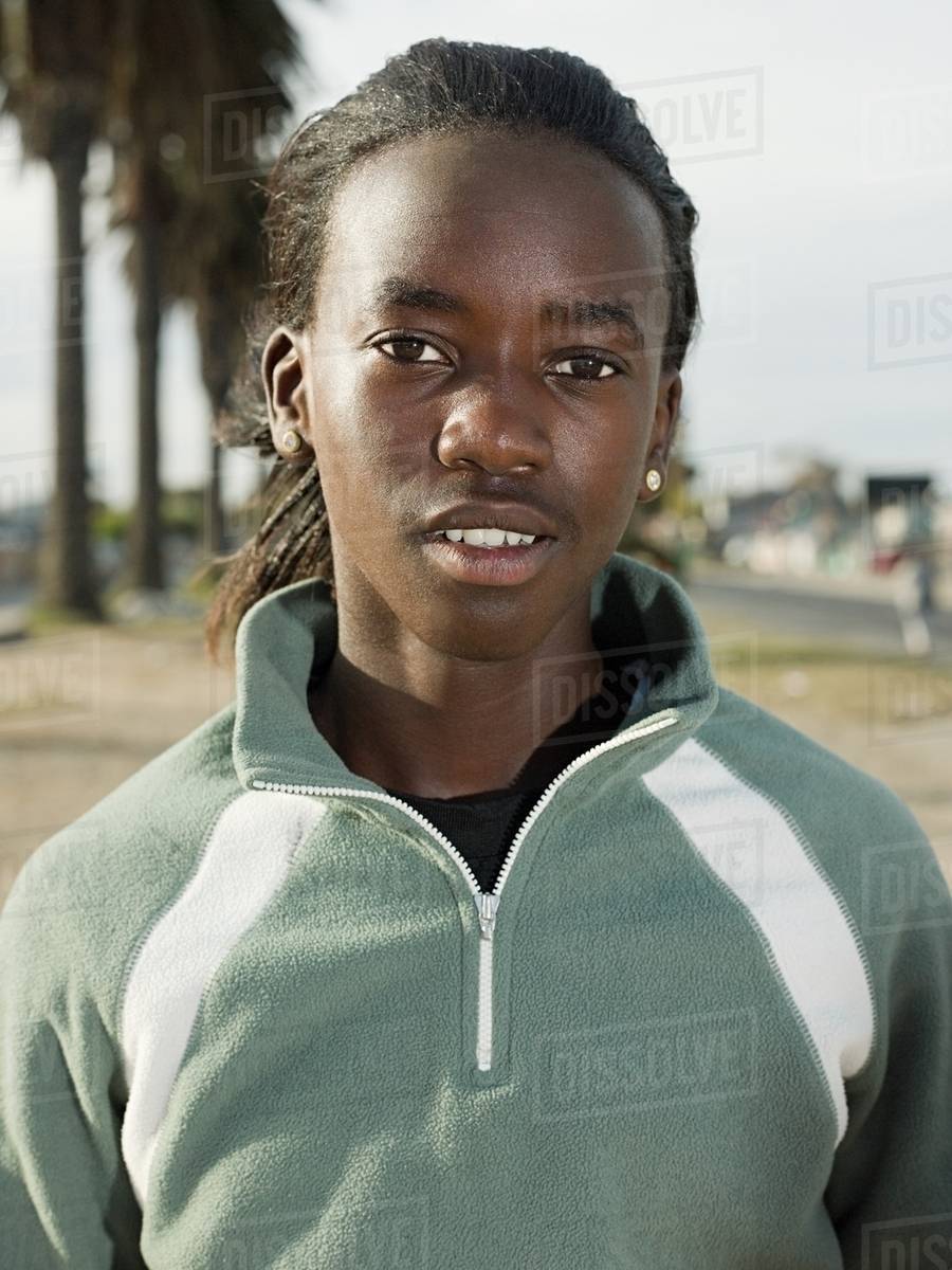 Portrait of a teenage african teenage boy - Royalty-free Stock Photo ...