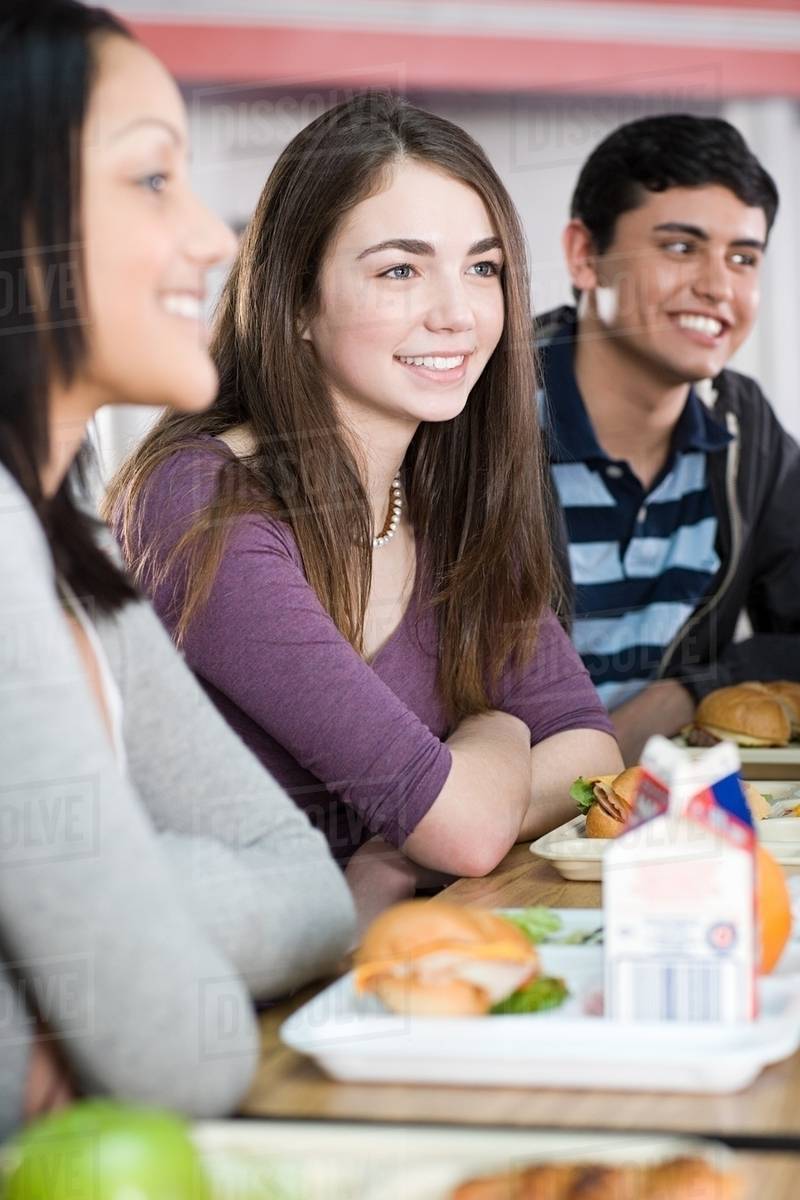 School students having lunch - Royalty-free Stock Photo | Dissolve