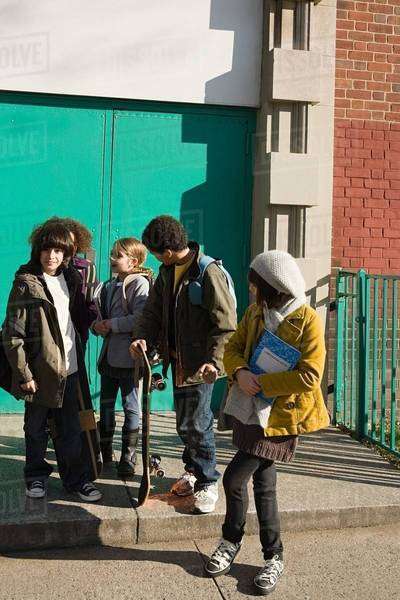Children outside school - Royalty-free Stock Photo | Dissolve